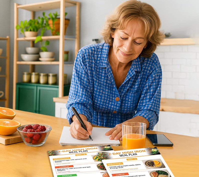 7-day Meal Plan for Low Iron & Anemia | Iron-rich, Vitamin C–enhanced ...