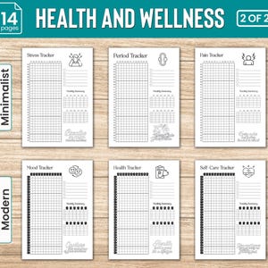 2025 Bullet Journal Trackers, Undated, Yearly Trackers Bundle, BUJO ...