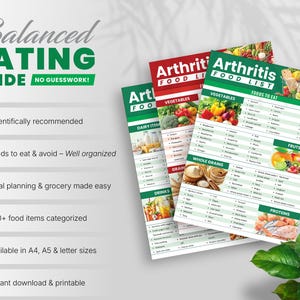 Arthritis Diet Food List for Joint Health, Anti Inflammatory Meal Plan ...