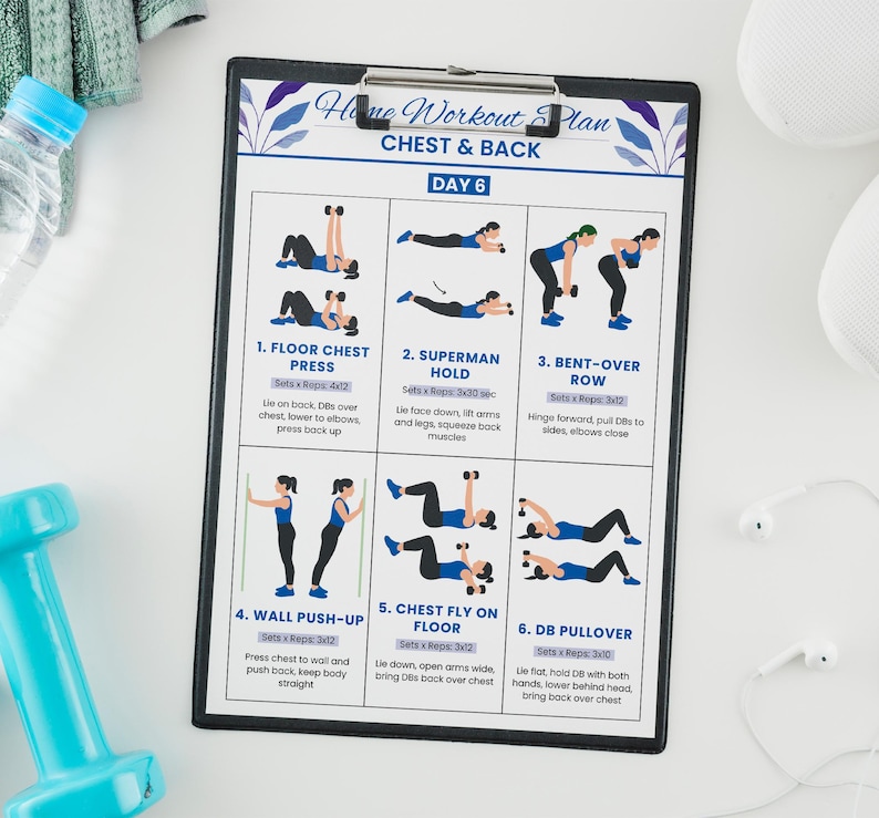 Home Workout Split Plan | 6-day Strength Program With Dumbbells ...