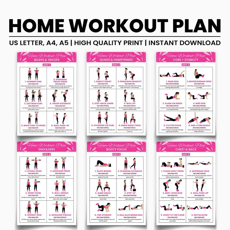 Work Out Plan Prints - Etsy UK