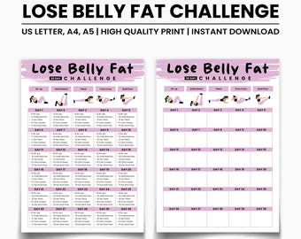 30 Day Lose Belly Fat Challenge | Belly Workout Digital | Flat Abs ...