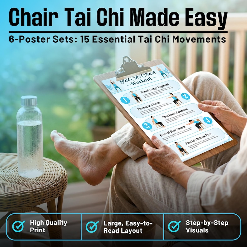 Printable Tai Chi Chair Workouts | Tai Chi Chair Exercise Chart ...