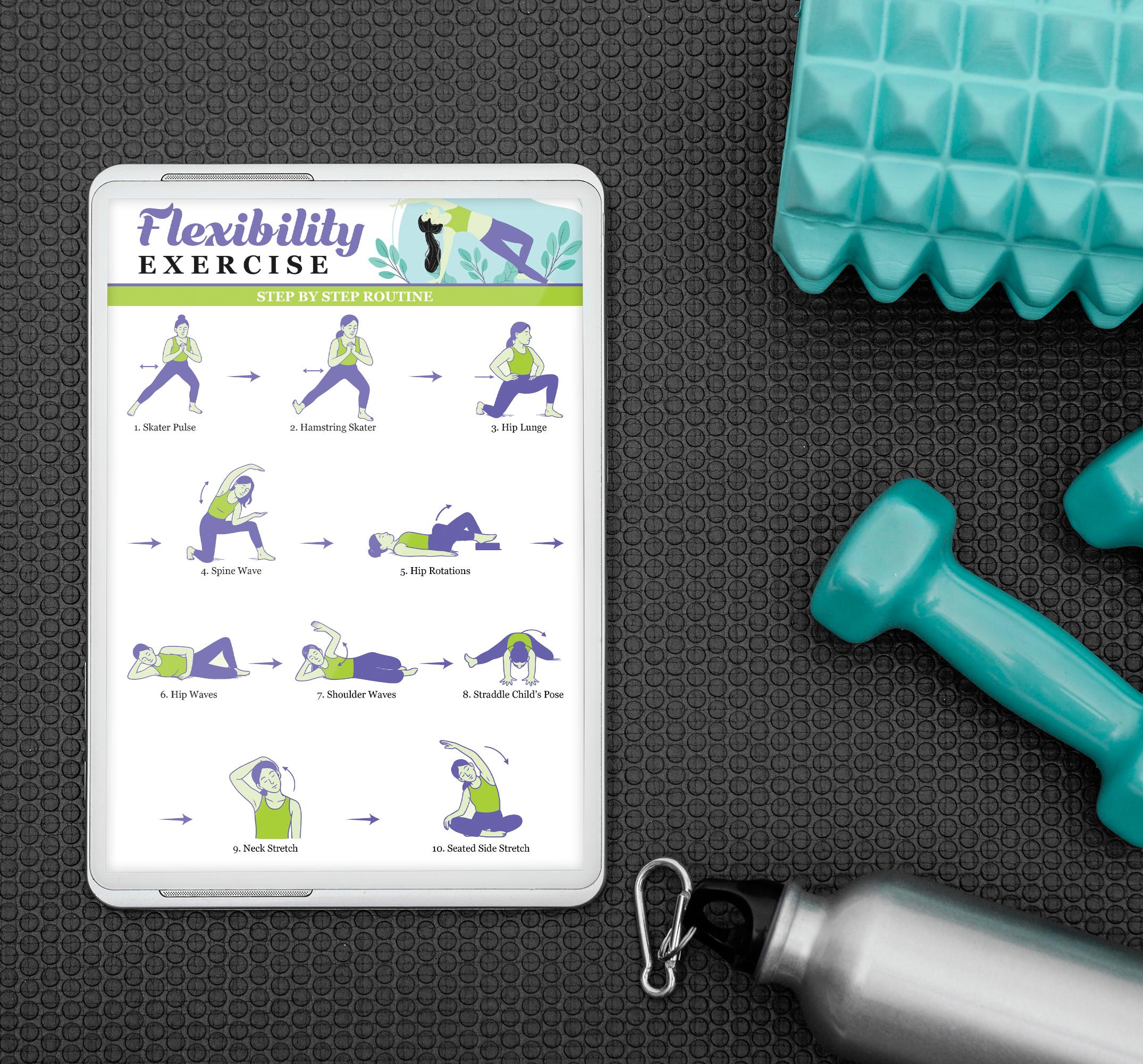 30 Day Flexibility Stretching Chart, Beginner-friendly PDF Download ...