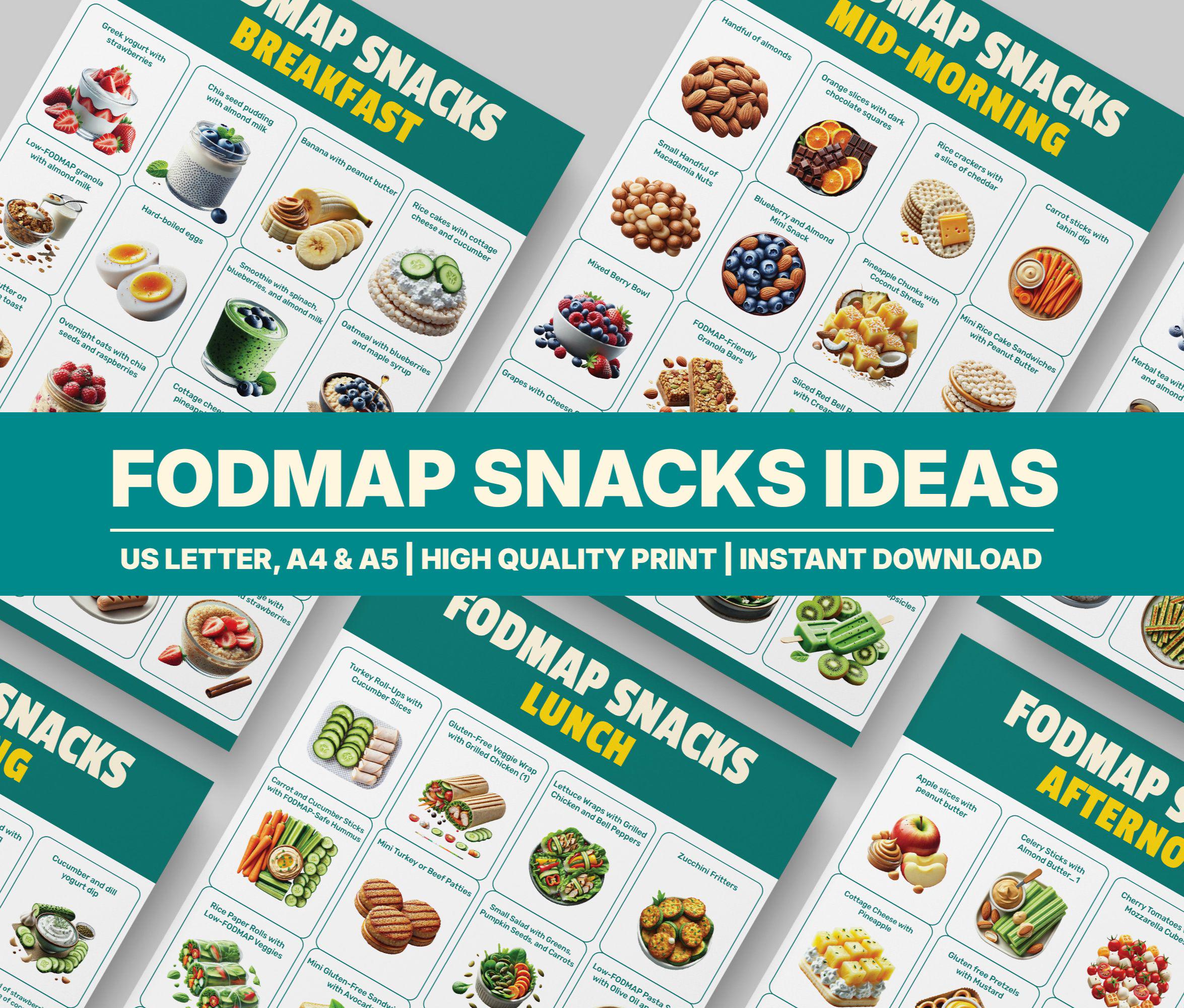 FODMAP Snacks Ideas, Low FODMAP Snack Guide, Breakfast to Evening Snack ...