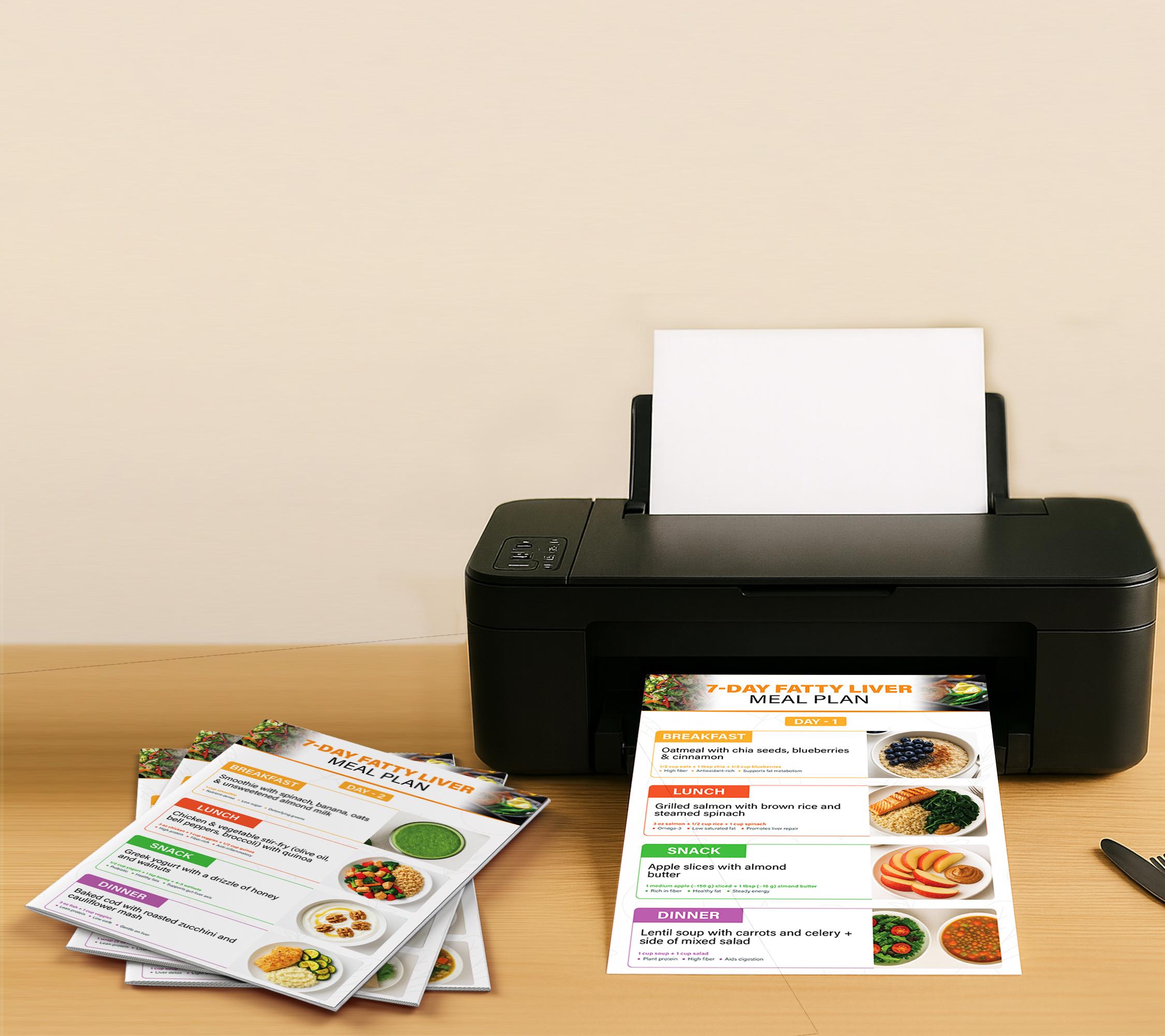 7-day Meal Plan for Fatty Liver Disease | Low-fat, Anti-inflammatory ...