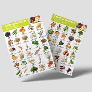 Calcium Rich Foods Chart PDF | Foods High in Calcium & Vitamin D | Bone ...