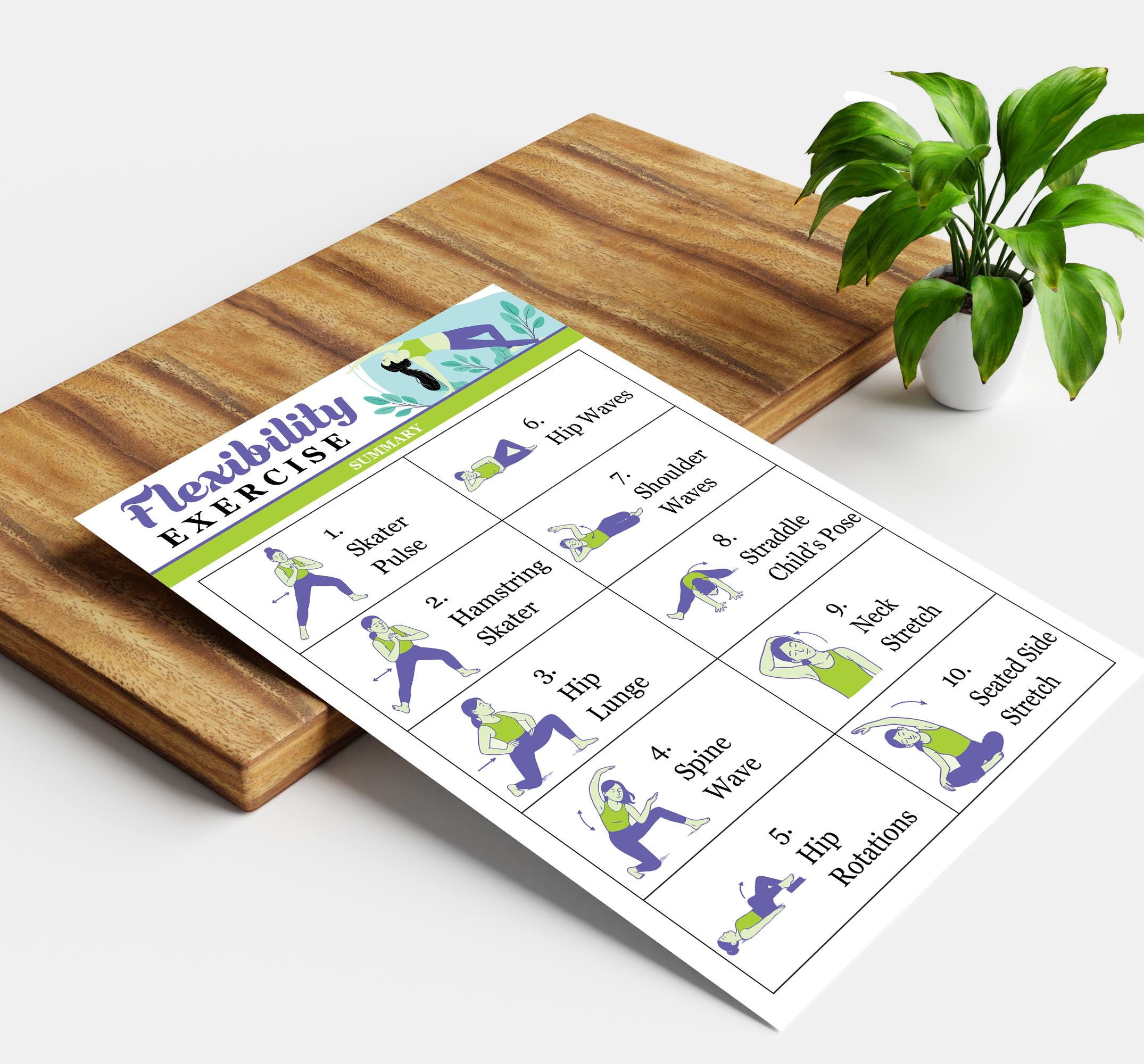 30 Day Flexibility Stretching Chart, Beginner-friendly PDF Download ...
