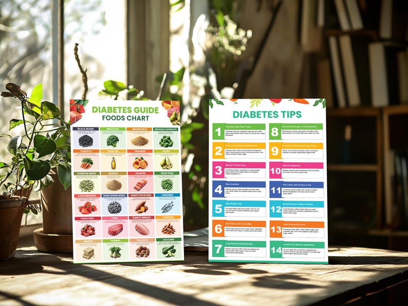 Diabetes Food Guide / 4-page Pdf PRINTABLE DOWNLOAD / Patient Education ...