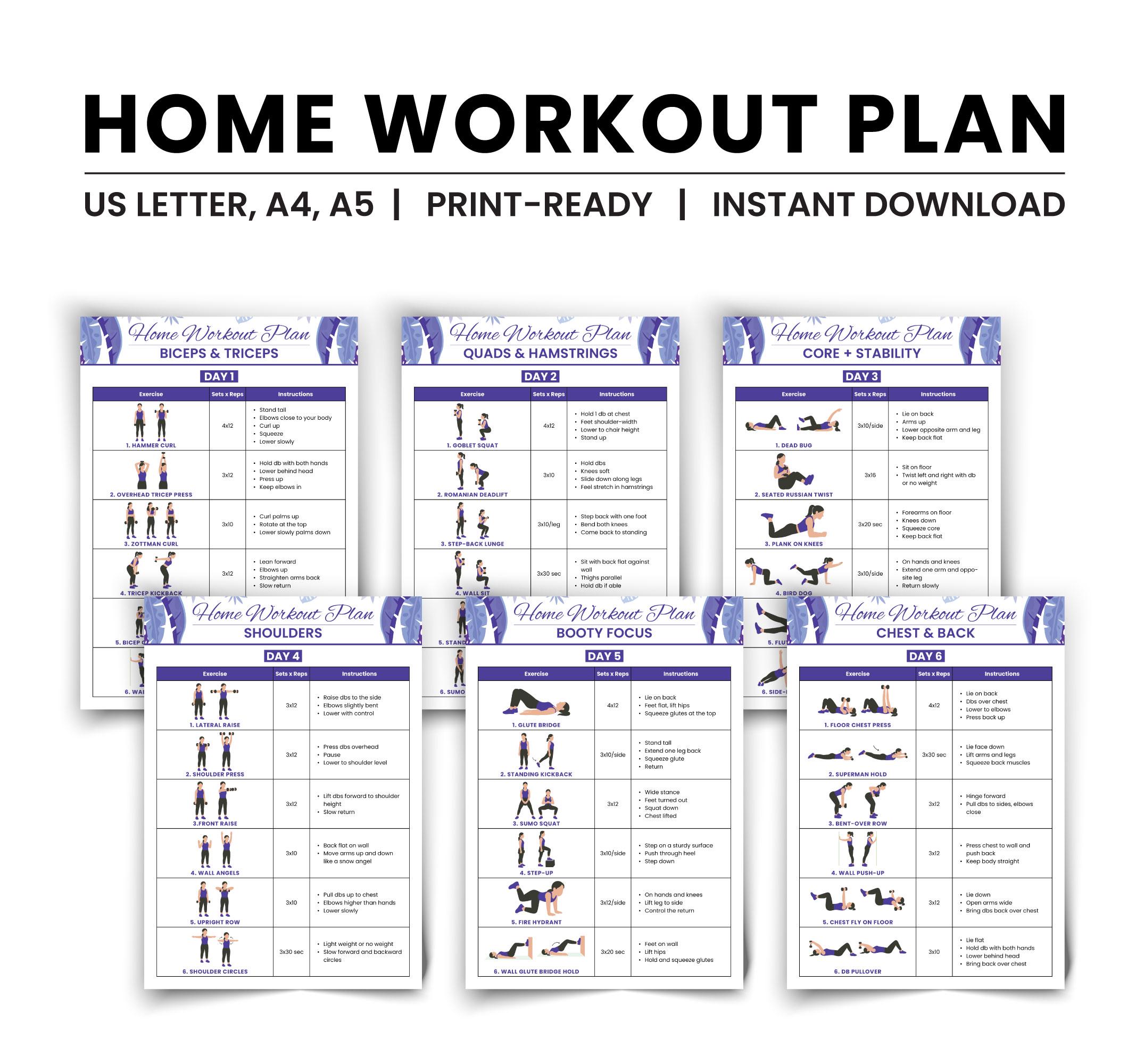 Full Body 30-day Workout Challenge | At-home Dumbbell Plan for Strength ...