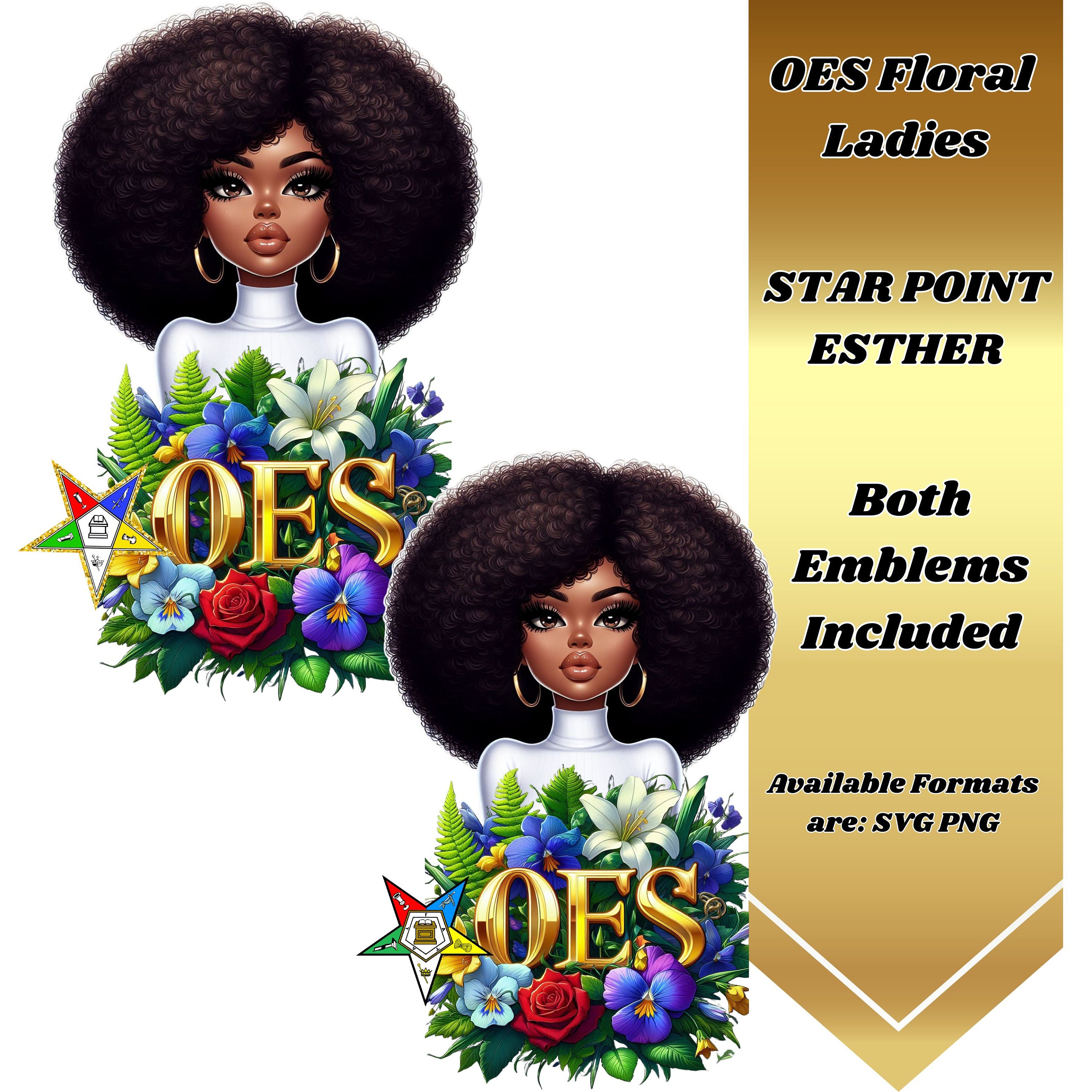 Order of the Eastern Star OES Floral ESTHER Heroine Clipart With OES ...