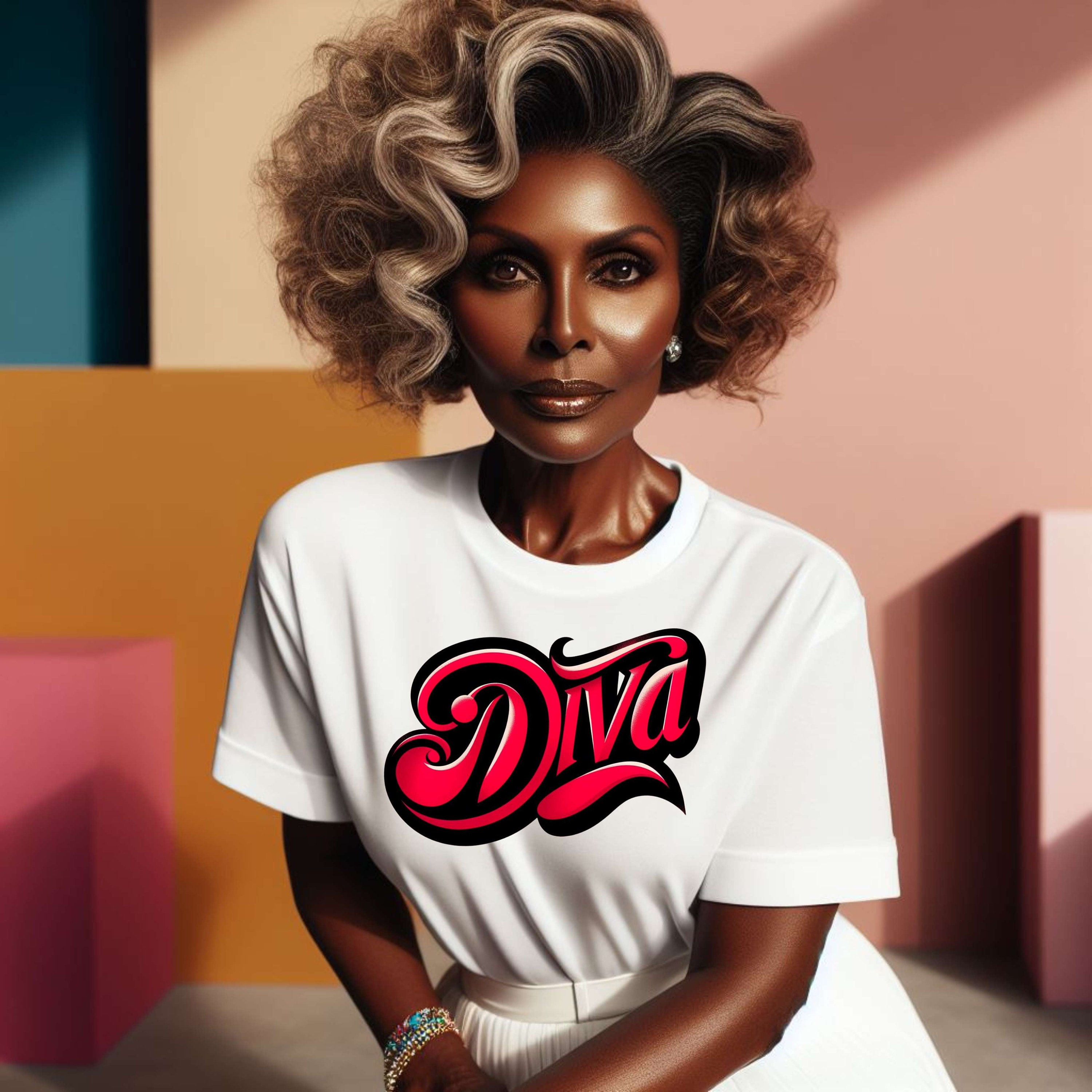 Diva SVG PNG Red Black Image for T-shirt, Tumblers, Journals, Canvas ...