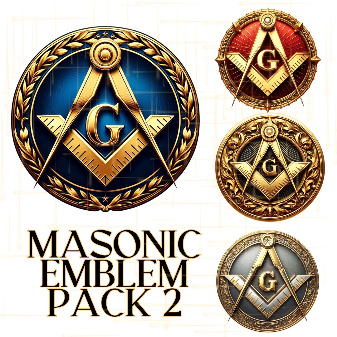 Masonic Emblem PNG Clipart: Freemasonry Symbols (digital Files) - Etsy