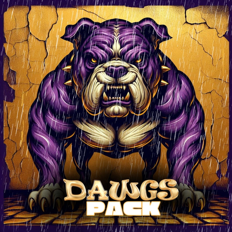 Purple and Gold Dawgs PNG Pack: Fierce Dog Images (digital Download) - Etsy