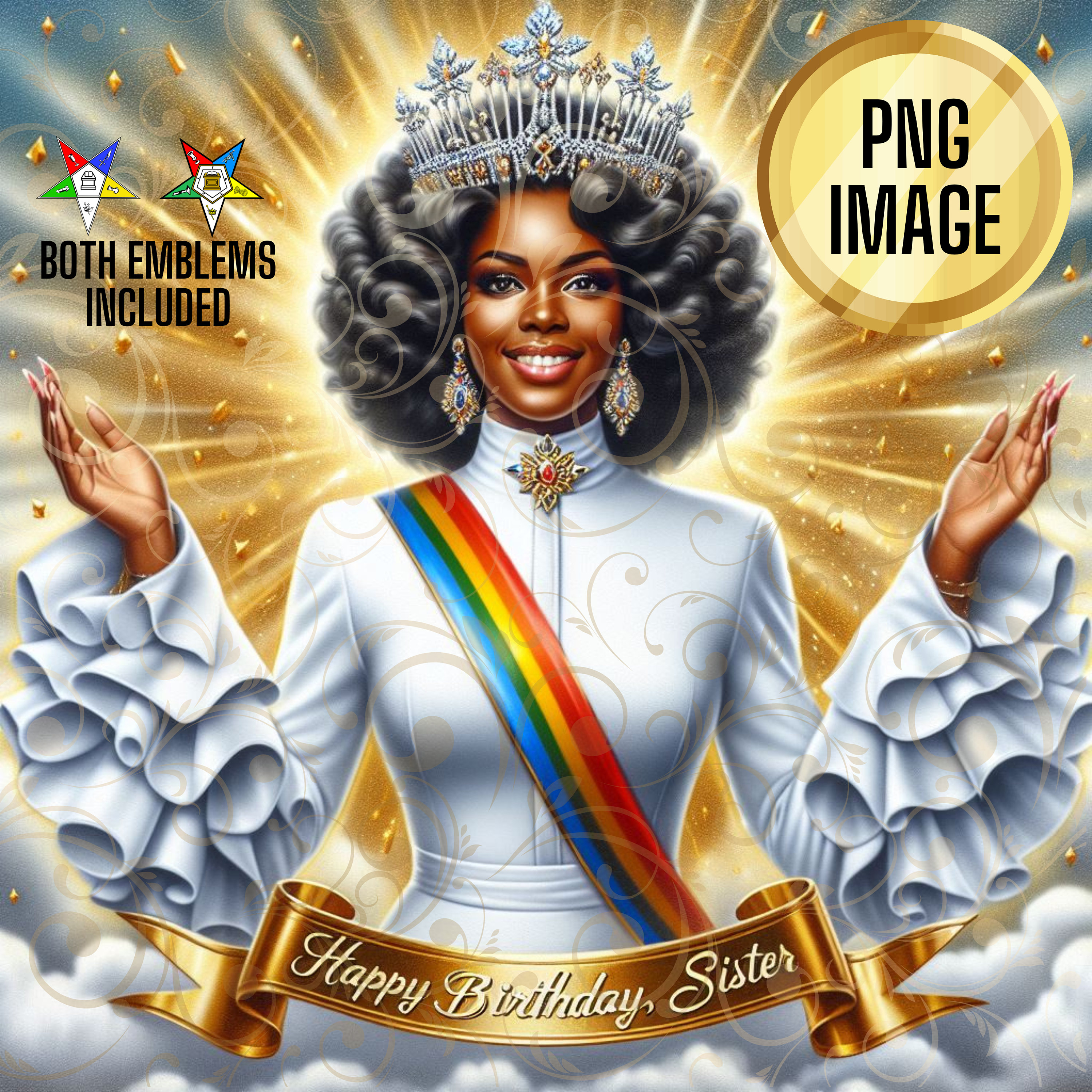 OES Birthday Acknowledgement Image for Cards and Eastern Star Social ...