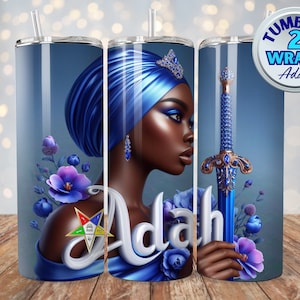 Eastern Star Adah Tumbler Wraps: Heroines OES Design (PNG Digital ...