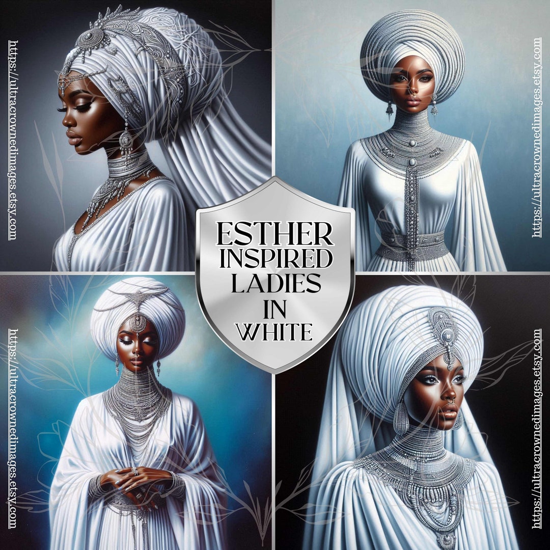 OES Inspired Biblical Ladies Collection | Esther in White | 4 Digital ...