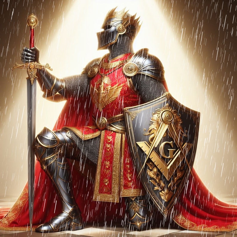 Majestic Knight Digital Art: Medieval Warrior Graphics (4 Images ...