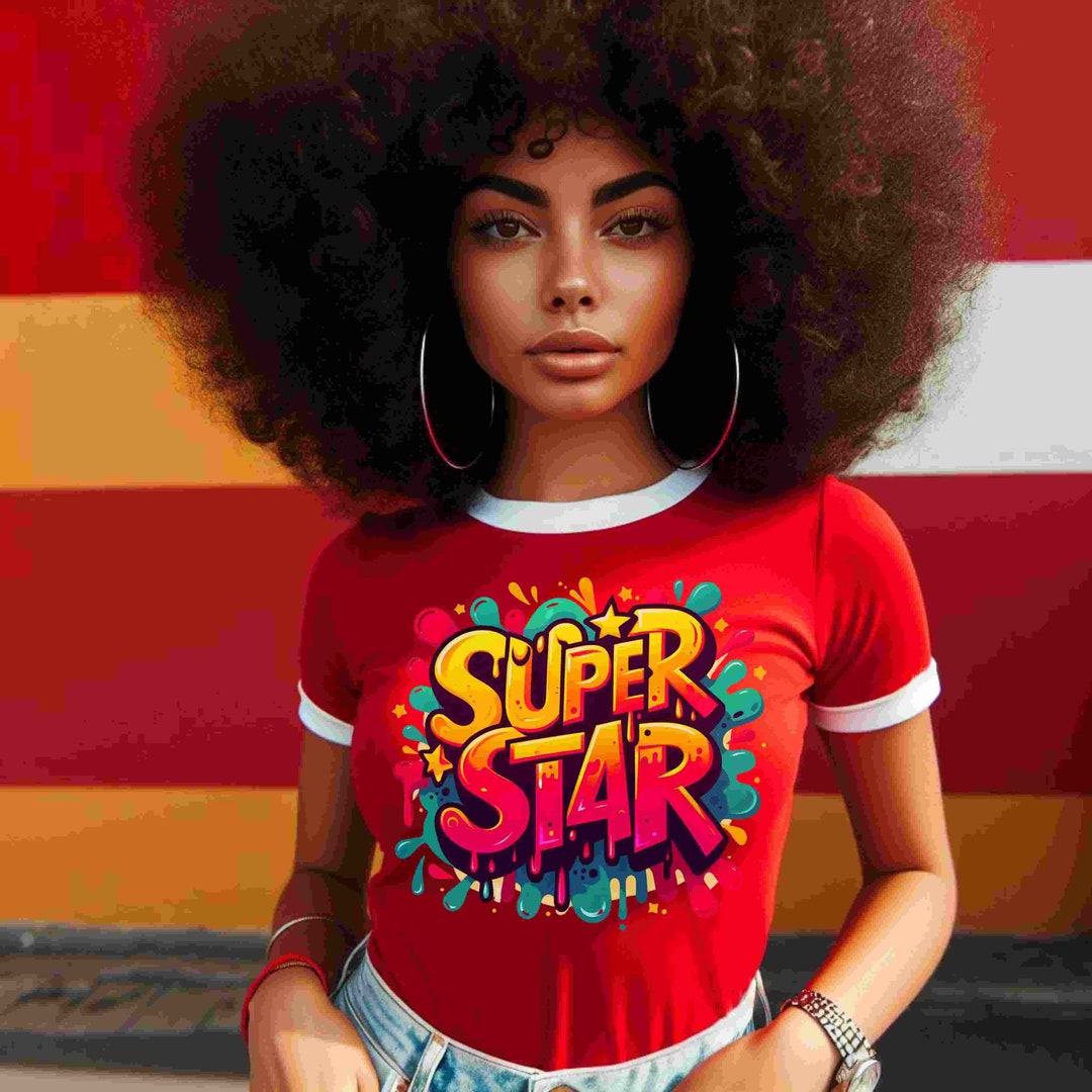 She's A Superstar, T-shirt Journal Bag Digital - SVG PNG Bundle With ...