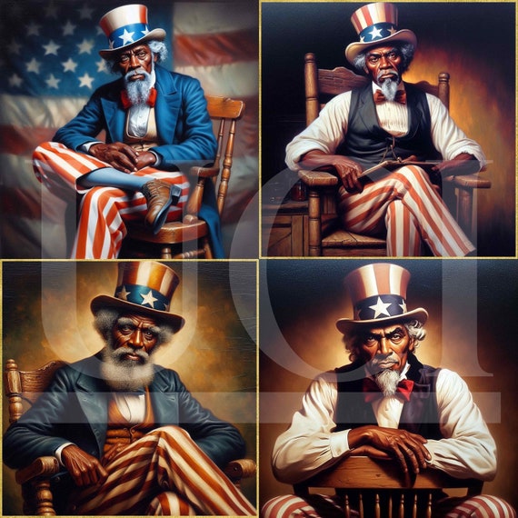 Personagens Tio Sam Dos Desenhos Animados Pinturas Para A Parede