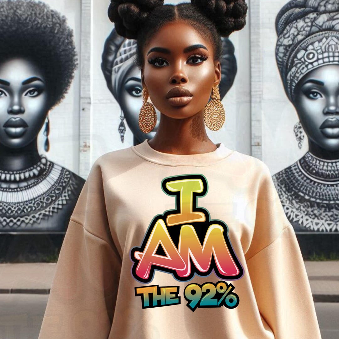 I Am the 92% Black Women PNG Image (digital Download) - Etsy