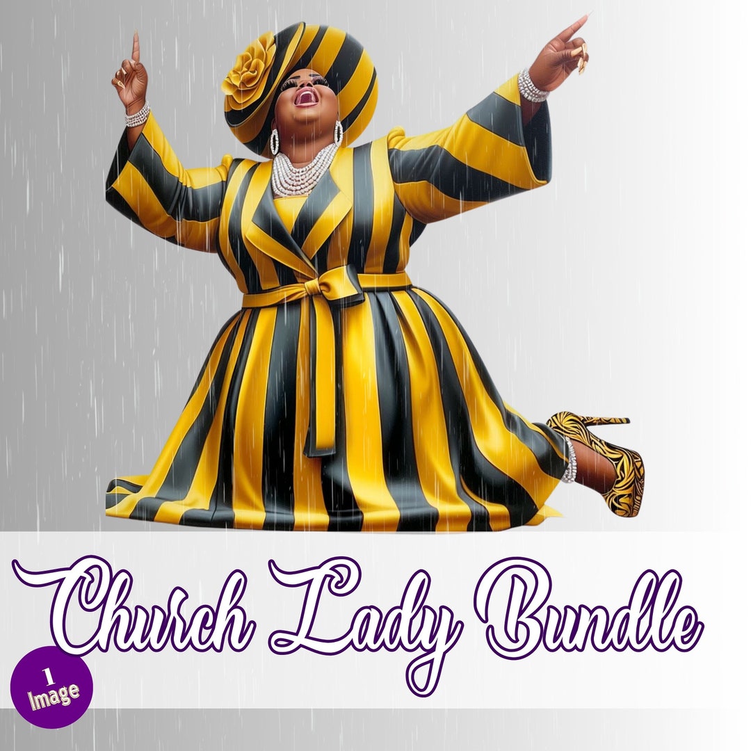 African American Church Lady Image Bundle (digital Download) - Etsy