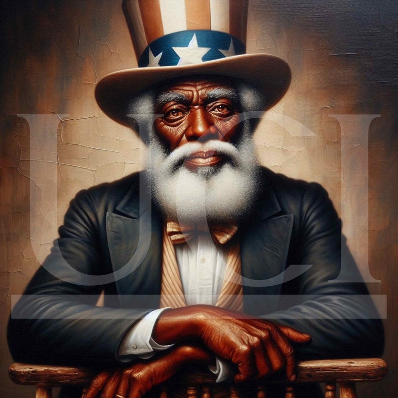 Black Uncle Sam Patriotic African American Paintings 20 Historical ...