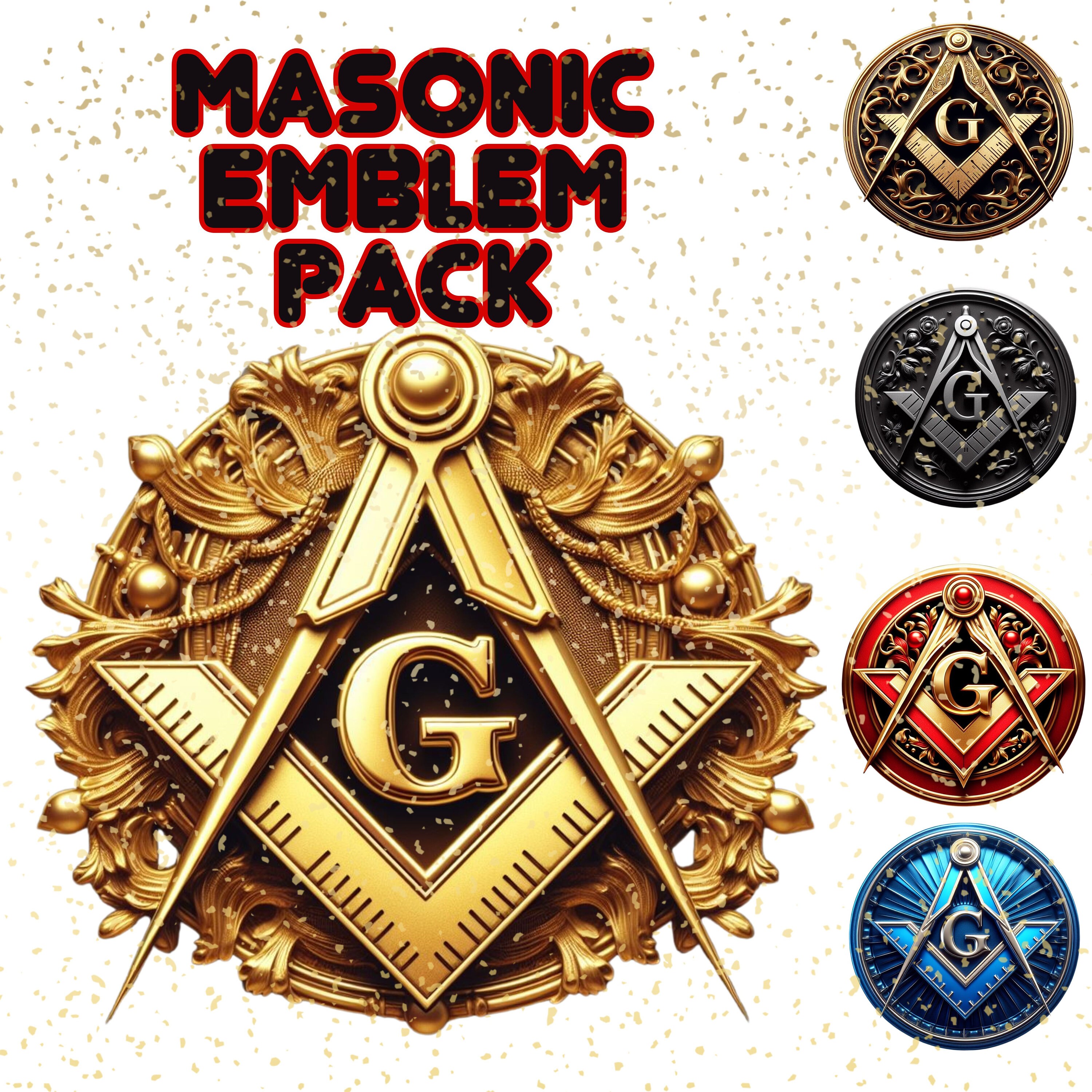 Masonic Emblem PNG Images: Freemasonry Compass Square (digital Download ...