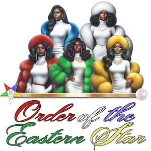 Eastern Star Ladies in Fur PNG Images: OES Star Points (digital ...