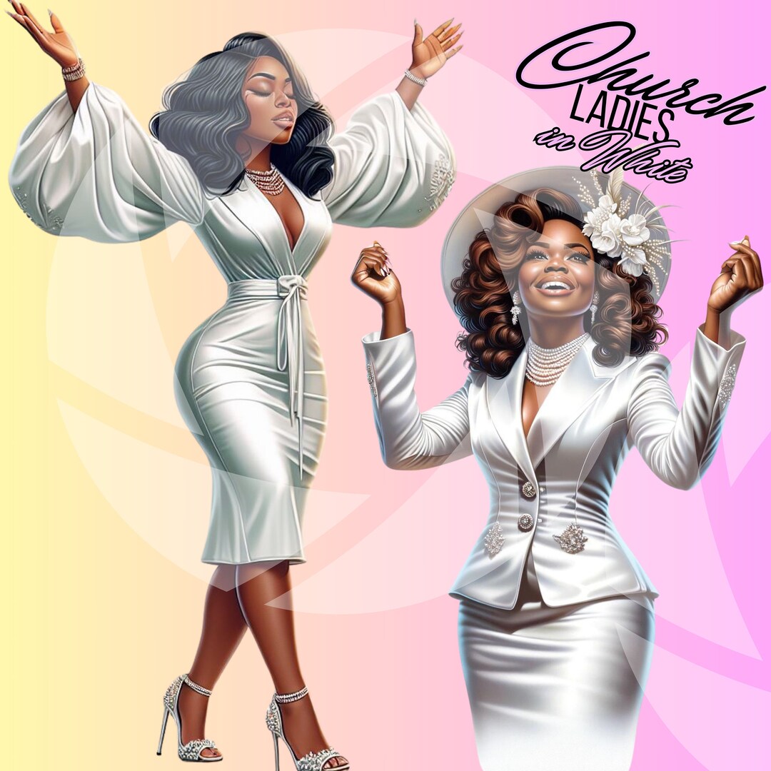 African American Church Lady PNG Images: Christian Women (digital Download) - Etsy