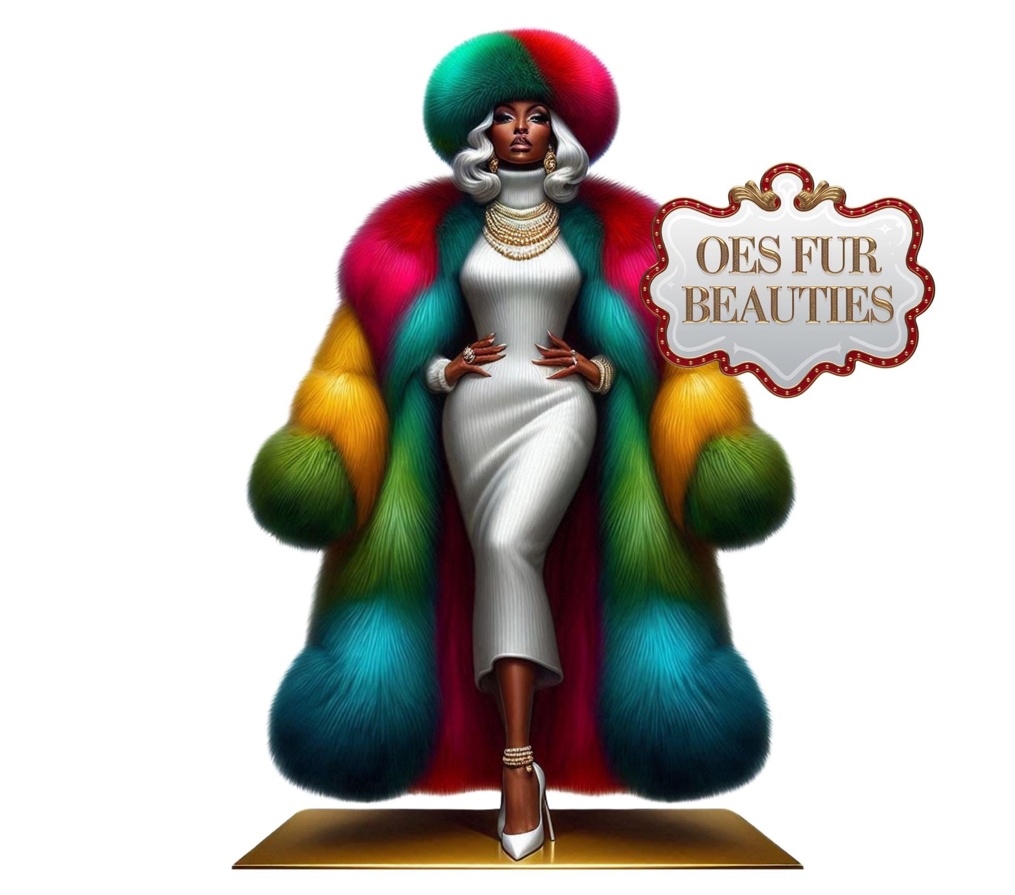 Eastern Star Ladies in Fur PNG Images: OES Star Points (digital ...