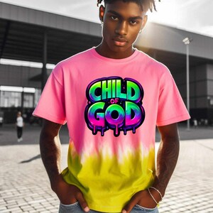 Child of God T-shirt Design: Vibrant Christian Graphic (SVG, PNG Images ...