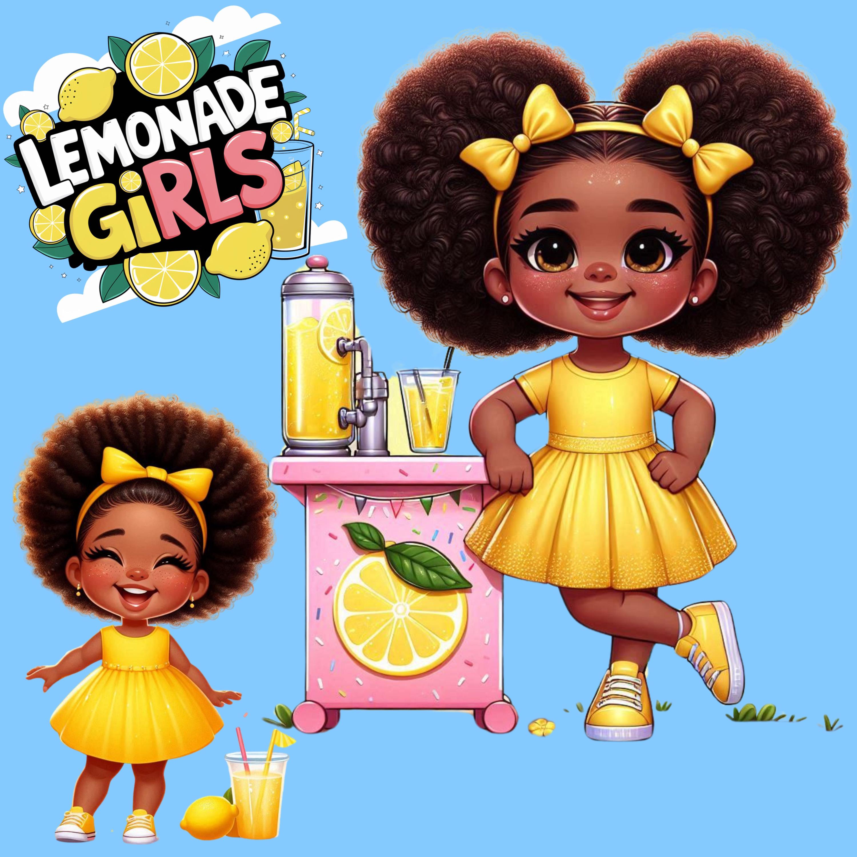 Lemonade Girls PNG: African American Girls Clip Art (digital Download ...