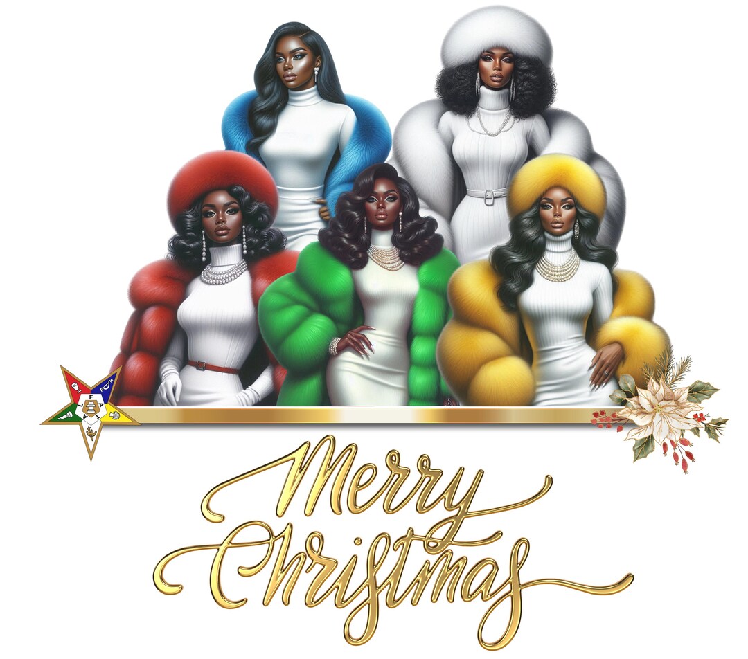 Eastern Star Christmas Card PNG | African American OES Image (digital ...