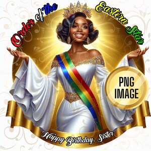 Eastern Star Lady PNG Image: OES Birthday Acknowledgement (digital ...