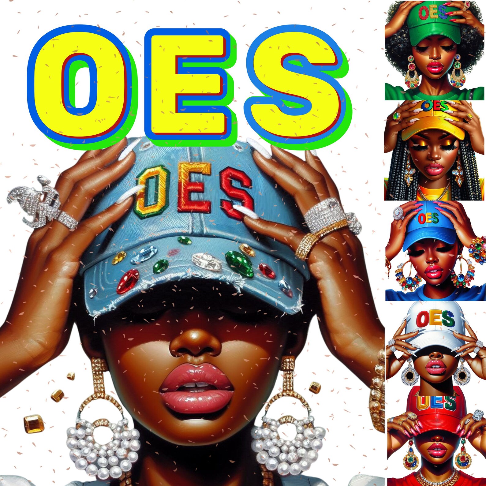OES Girl in Caps PNG Images: Eastern Star Clipart (bonus SVG) - Etsy
