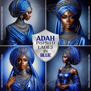 OES Biblical Ladies PNG: Adah in Blue Image Bundle (digital Download ...