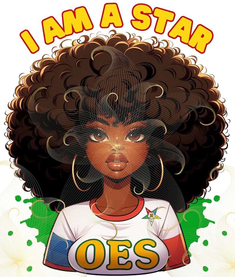 Order of the Eastern Star Clipart: Black Woman With OES Emblems ...