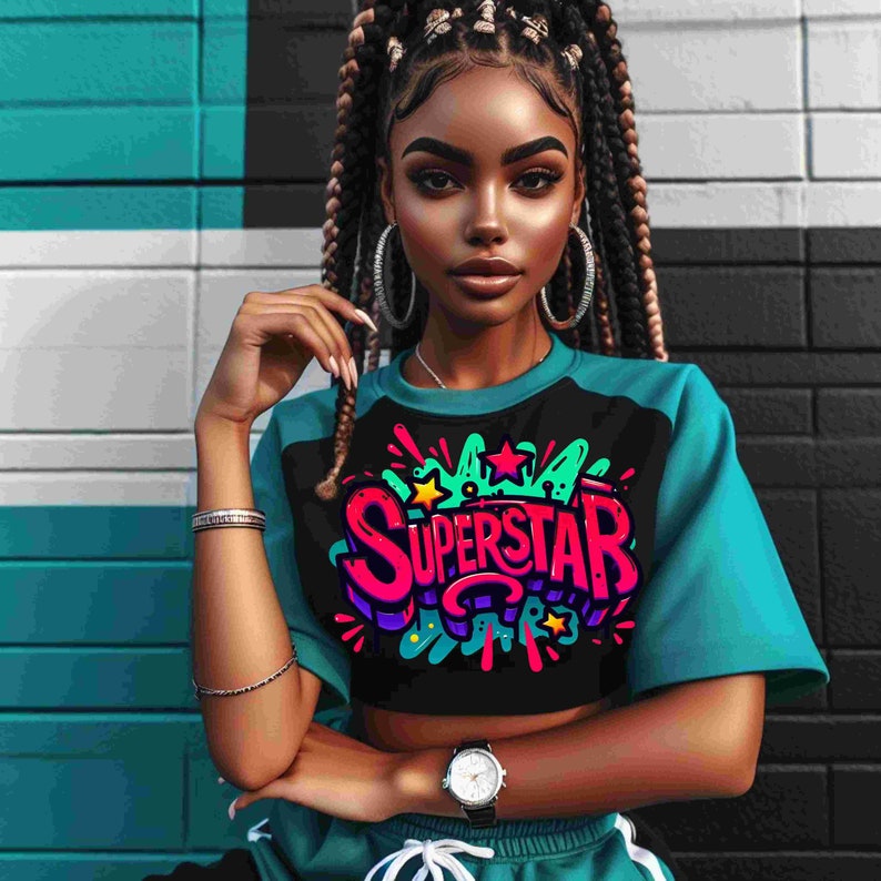 She's A Superstar, T-shirt Journal Bag Digital - SVG PNG Bundle With ...