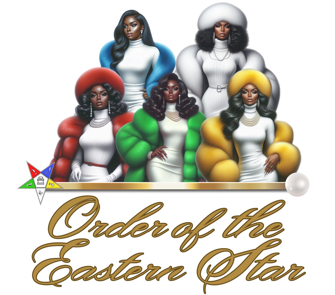 Eastern Star Ladies in Fur PNG Images: OES Star Points (digital ...