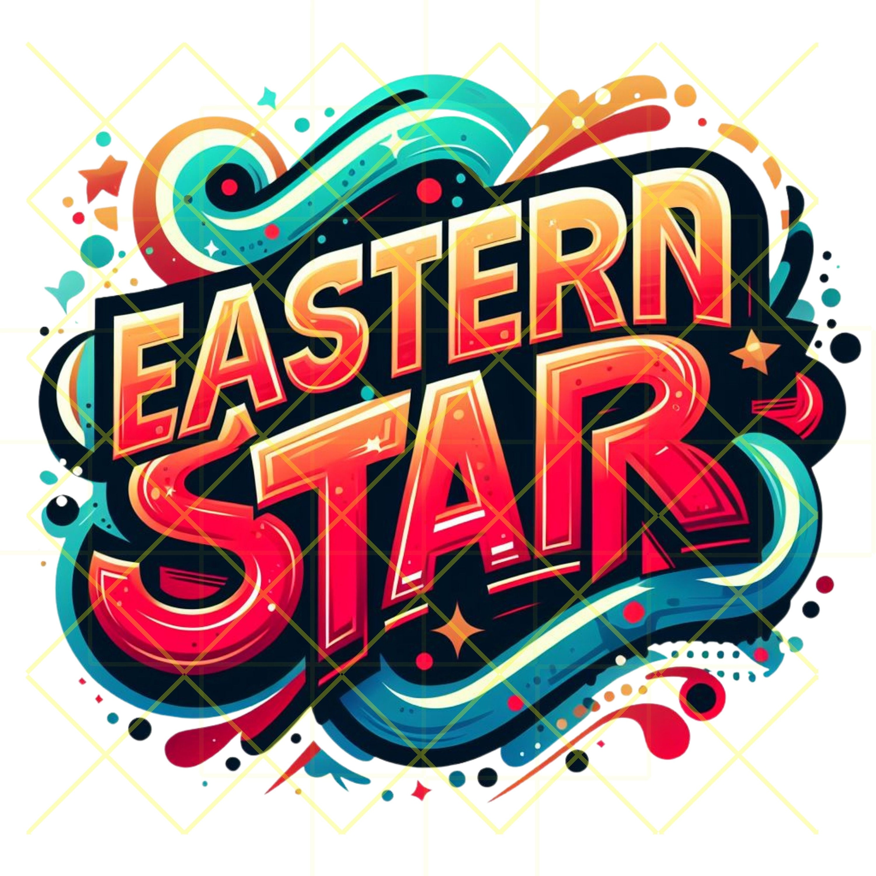 Eastern Star Typography PNG Images Sisterhood Eastern Star Design for T ...