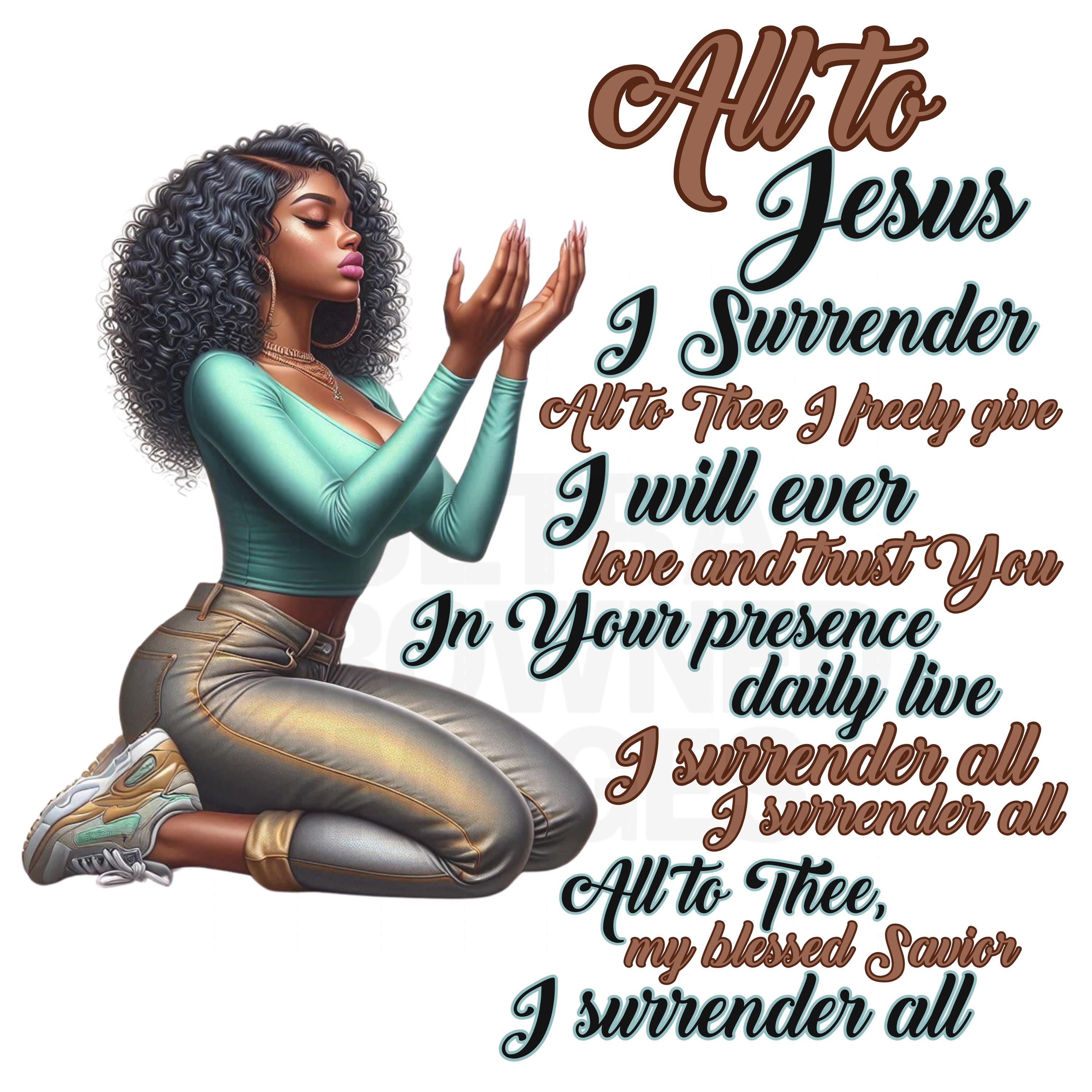 Black Woman Praying Art: Afrocentric Digital Print for Journals (PNG ...