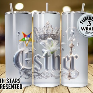 OES Esther Star Point Tumbler Wrap: Eastern Star PNG (digital Download ...