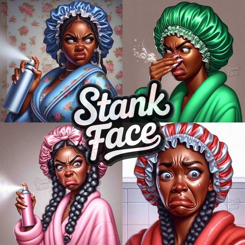 Black Girl Stank Face PNG Bundle: Sassy Clipart for Shirts & Tumblers ...