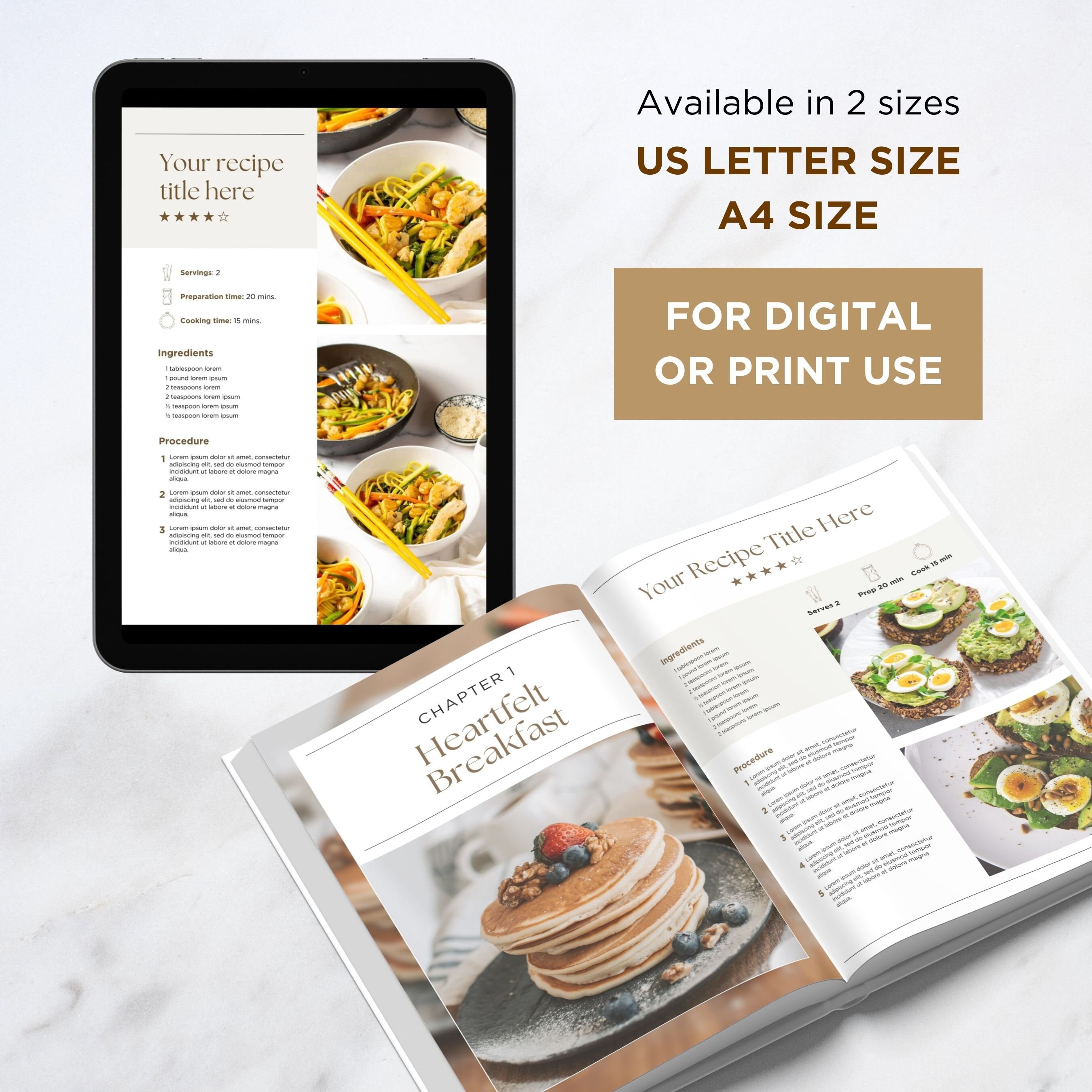 Editable Recipe Book Template, Recipe Book Template, Recipe Ebook ...
