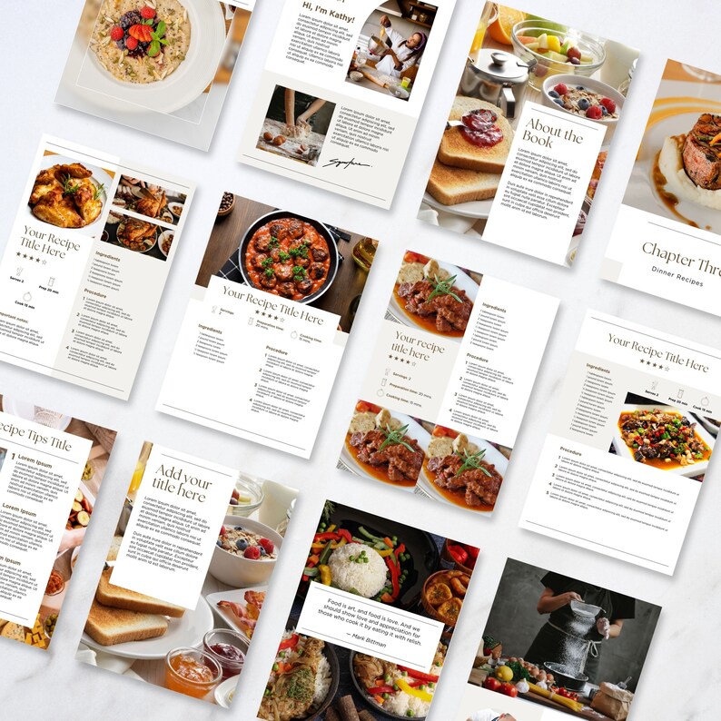 Editable Recipe Book Template, Recipe Book Template, Recipe Ebook ...