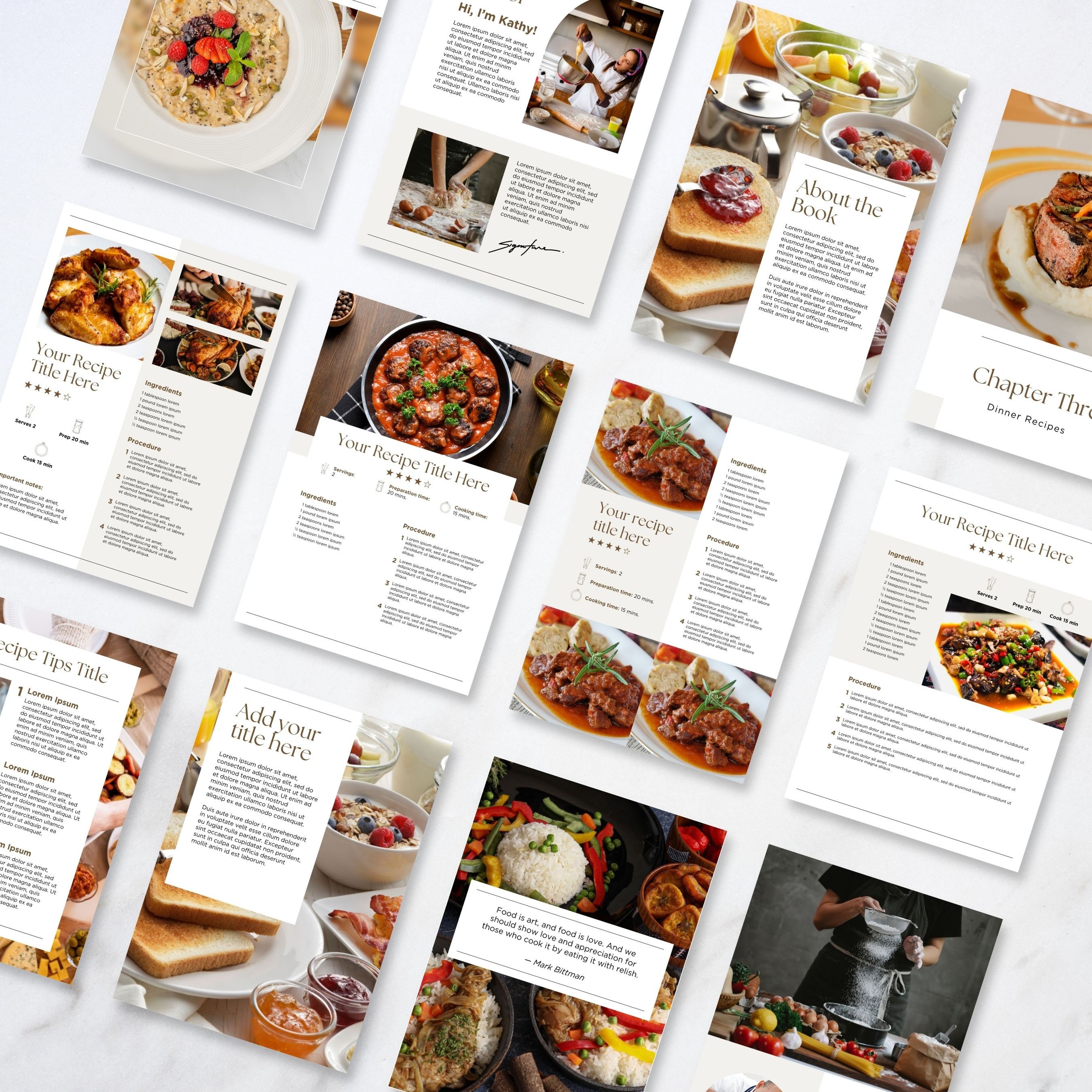 Editable Recipe Book Template, Recipe Book Template, Recipe Ebook ...