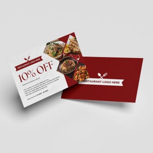 Modern Restaurant Business Cards, QR Code, Loyalty Card, Voucher ...