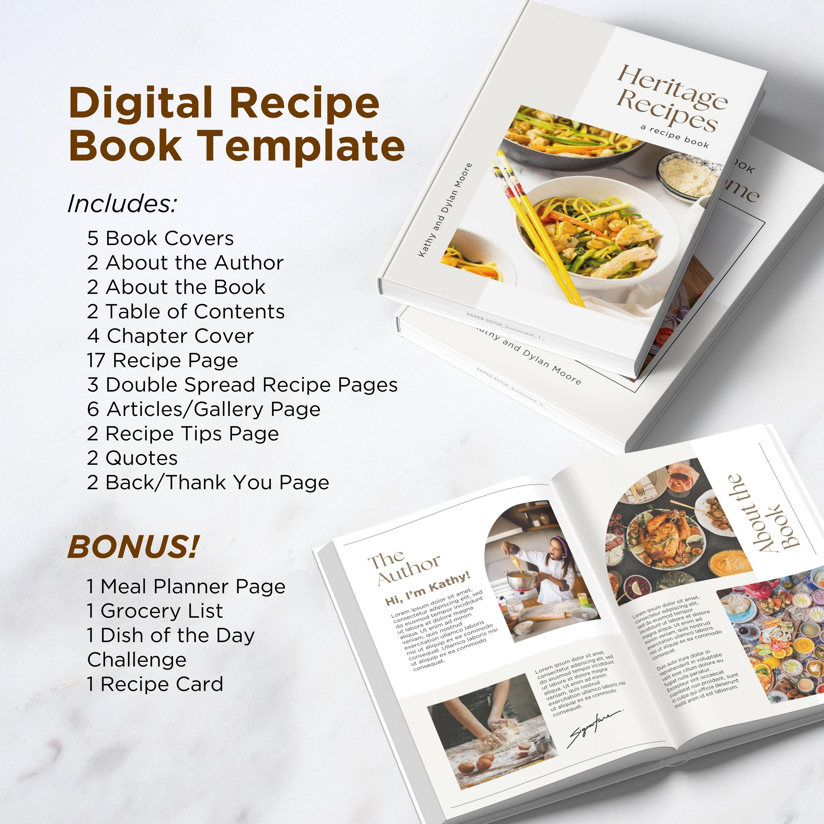 Editable Recipe Book Template, Recipe Book Template, Recipe Ebook ...