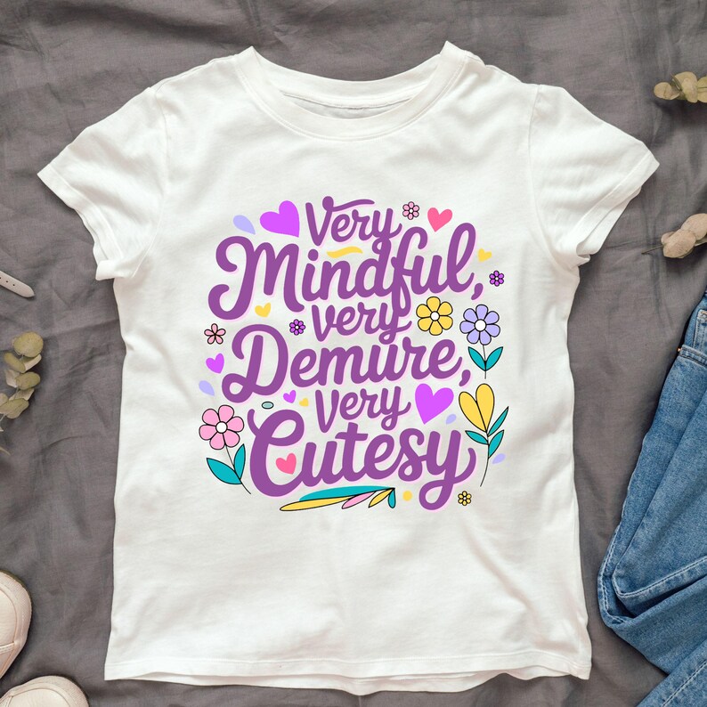 Very Demure Meme Png, Very Mindful Png, Very Cutesy Png, Gen Z Trendy ...